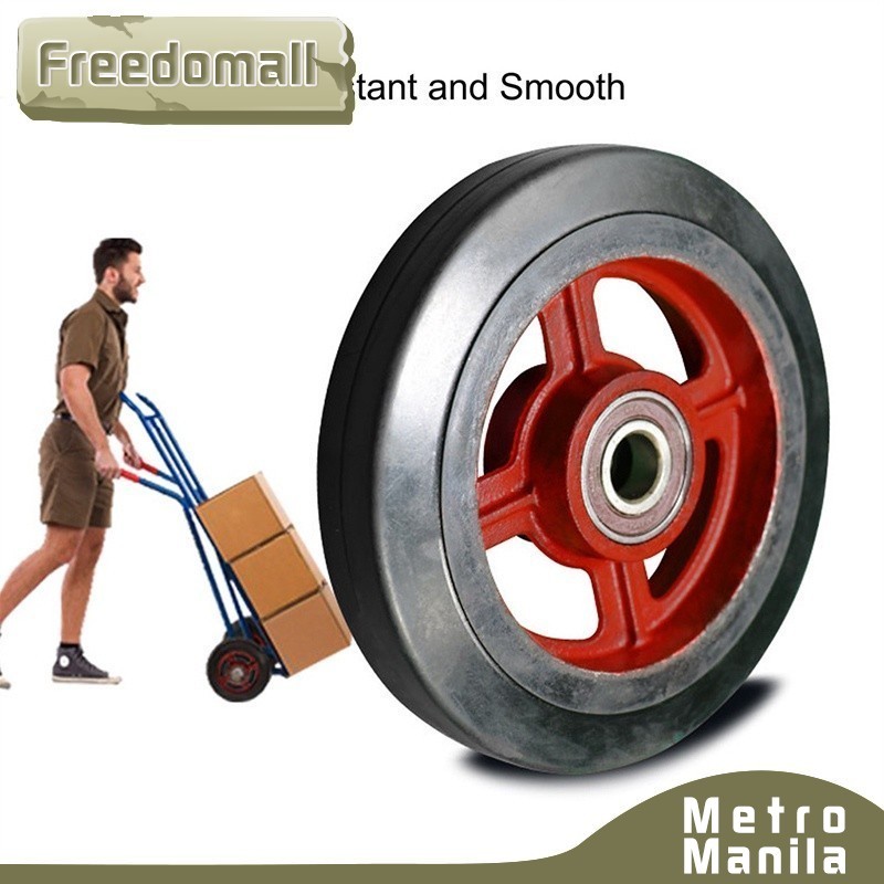 6'' Rubber Wheels For Heavy Cart Heavy Duty Push Cart Wheels Trolley ...