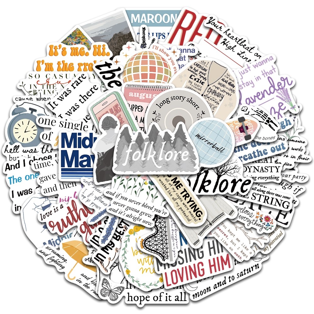 Taylor Swift Folklore Stickers for Sticky Books/Daily Books/Laptop ...