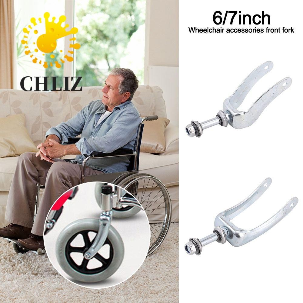 CHLIZ Wheelchair Fork, 6/7 Inch with Bearing Front Wheel Bracket ...