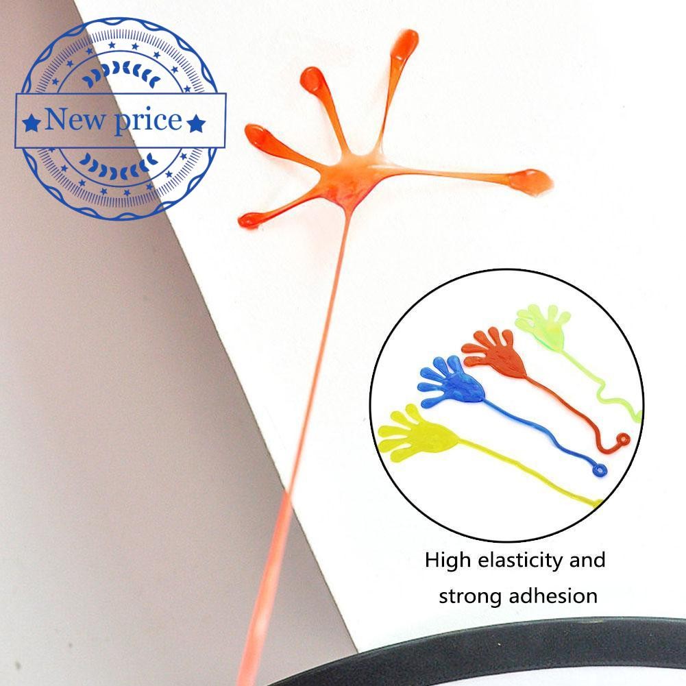 Sticky Hands Toy Rainbow Stretch Sticky Palm Nostalgic Cute Toy Toy ...