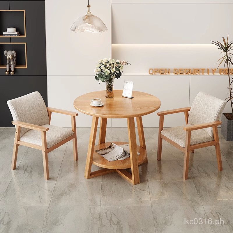 Modern Minimalist Combination Commercial Small Round Table Coffee Shop ...