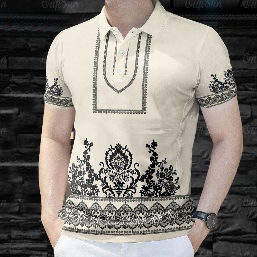 2025 Summer Outfit for Men New Ethnic Style Shirts for Men Retro ...
