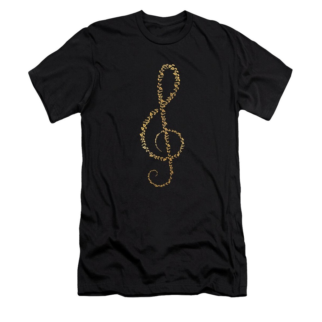 Musical Notes Treble Clef Music Theory Notation T-Shirt Authentic ...