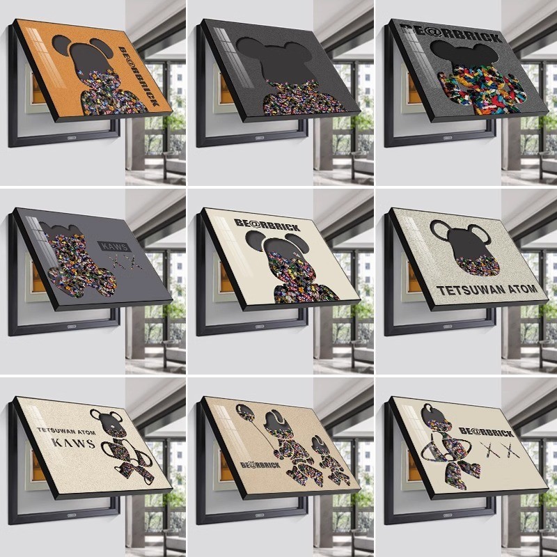 Violent Bear Electric Meter Box Decorative Painting Modern Simple ...