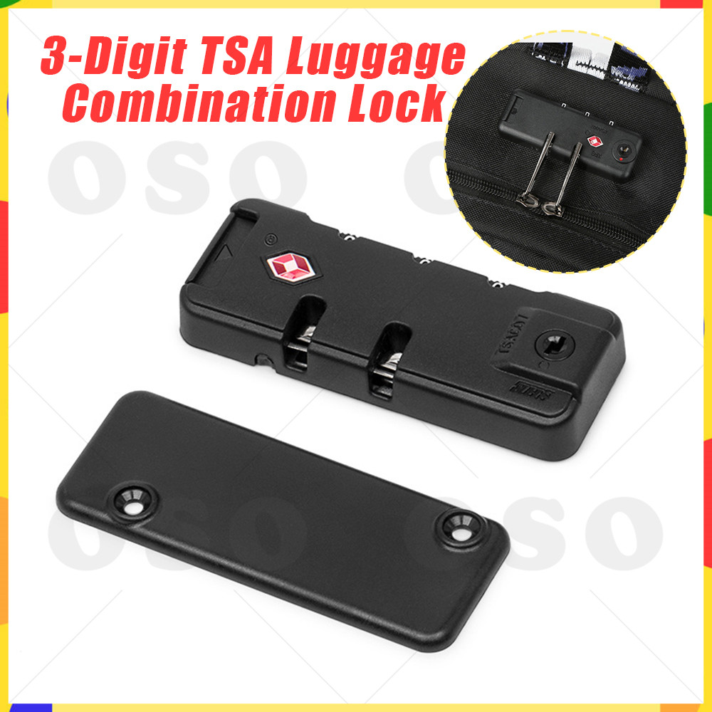 3 Digits TSA007 Luggage Lock Universal TSA Secure Combination Padlock ...