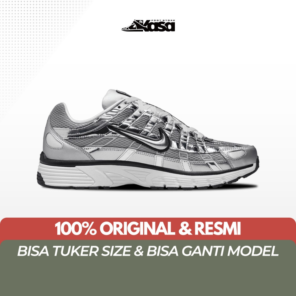 Nike Men's Sneakers P-6000 Metallic Silver Gray Black | P6000. | P6000 ...