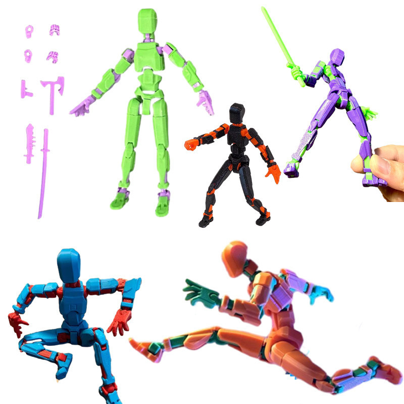 Lucky 13 Dummy Action Figure 3D Titans Movable Joint Figures Toys ...