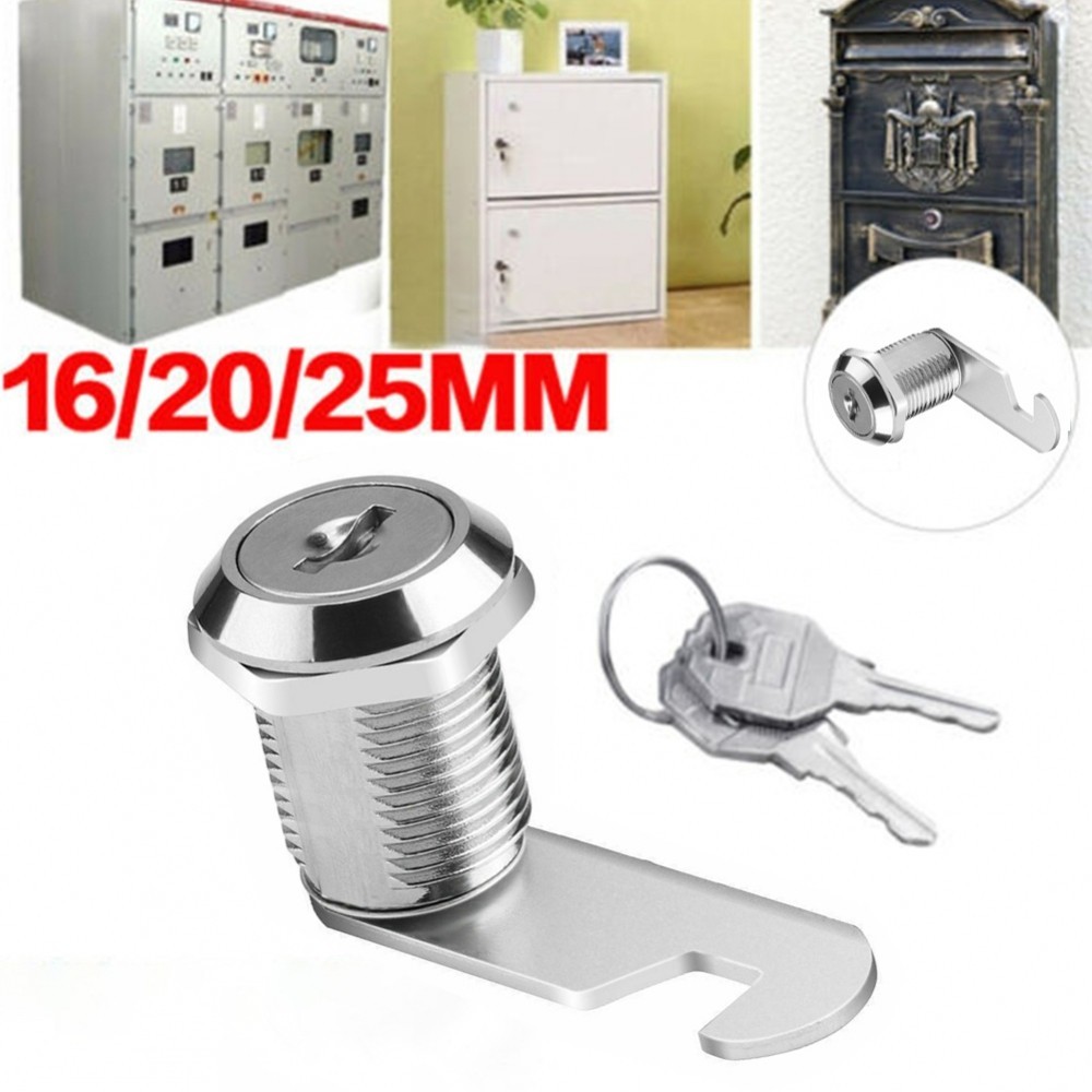 Reliable Cam Lock for Lockers Cabinets and Drawers with 2 Keys Included ...