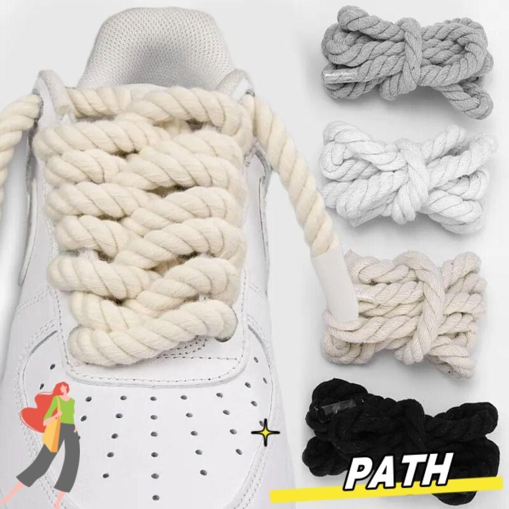 PATH 2PCS Thick Rope Laces, 10Colors High Quality Solid Color Laces ...