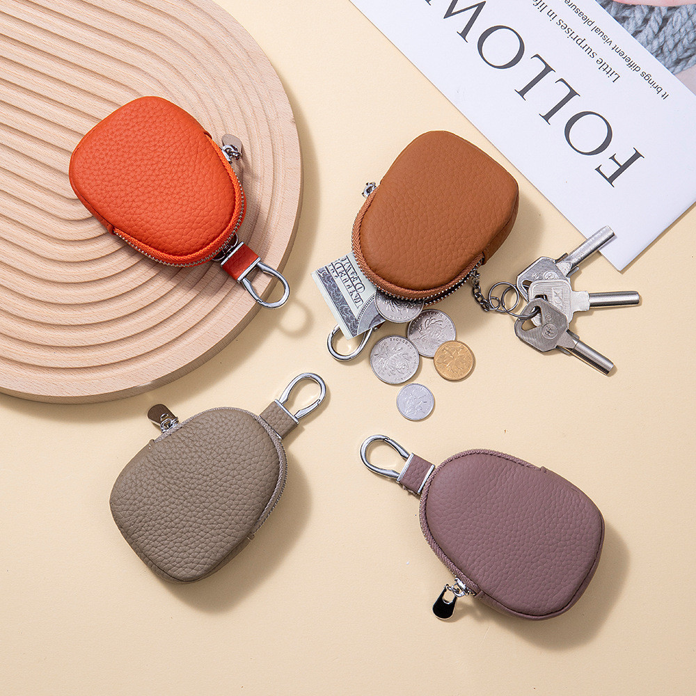 GENODERN Genuine Leather Mini Coin Purse with Belt Hook Multi ...