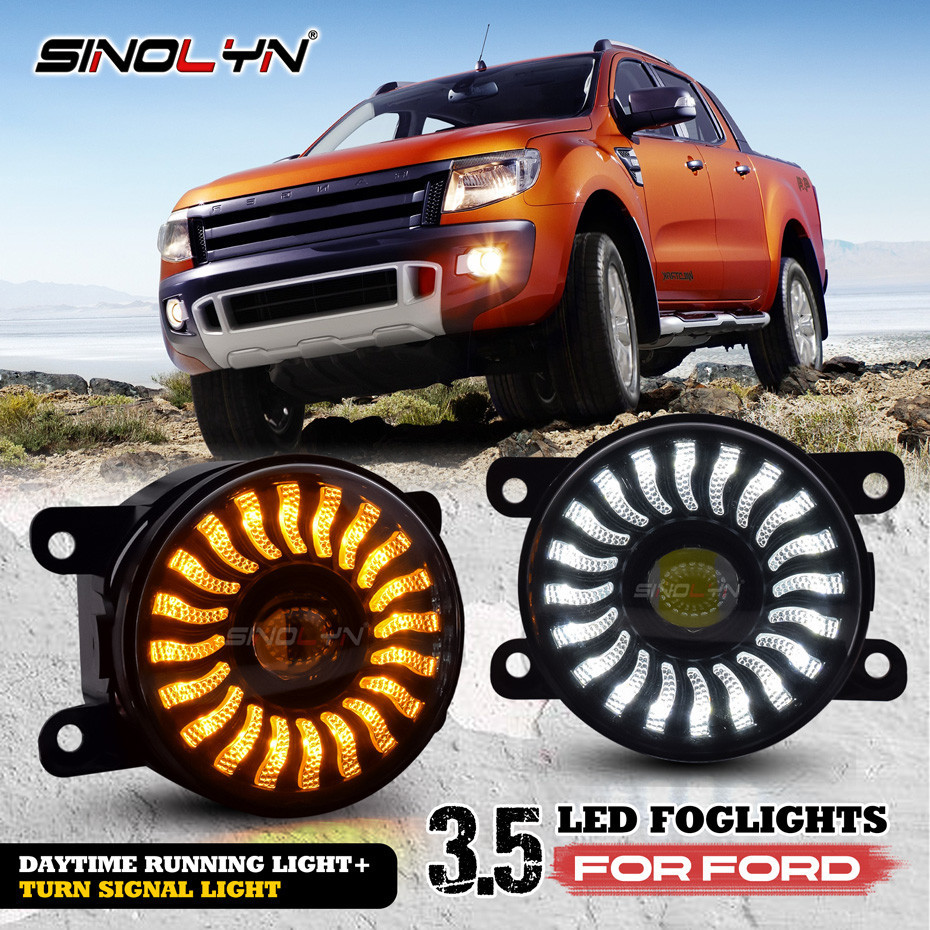 2pcs LED DRL Fog Light For Ford Ranger T6/Isuzu Dmax D-max/Ford Fiesta ...