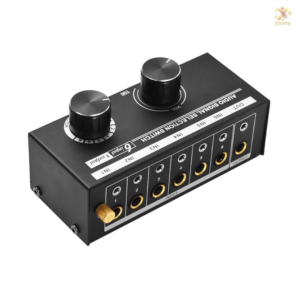 Etph 6 In 1 Out Audio Signal Selector Switcher 6 Input And 1 Output Source Selection Switcher