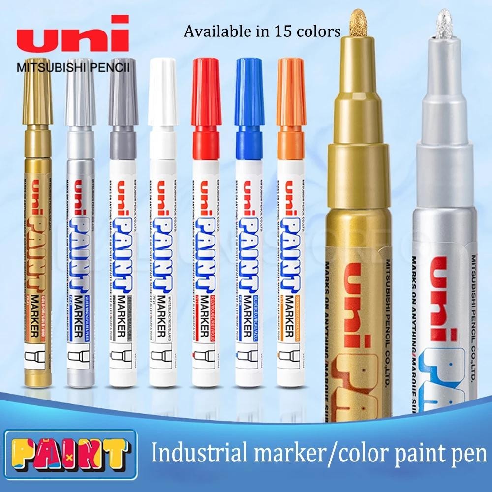 15colors Japan Paint Marker UNI PX-21 Notes Industrial Pen Round Head ...