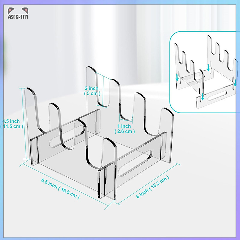 Asegreen Acrylic Plate Stands For Display Clear Dinnerware Display ...