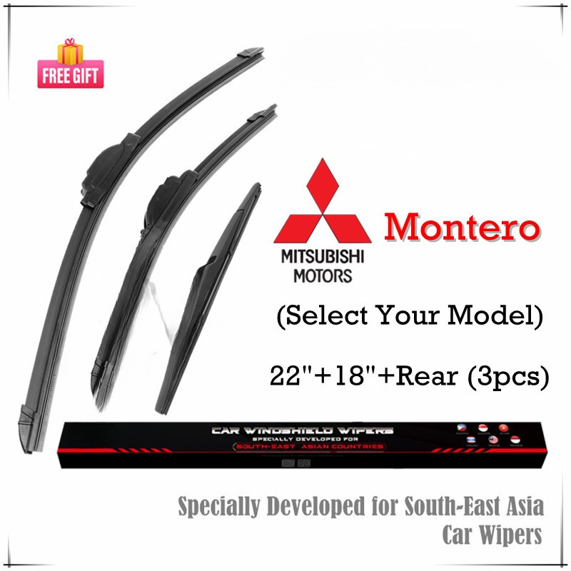 RIO (Front+Rear 3pcs) Mitsubishi Montero Wiper Blade Set for (Select ...