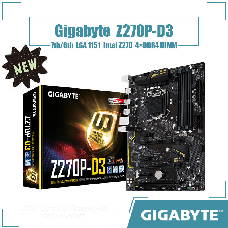 Gigabyte Z270P-D3 Motherboard LGA 1151 4xDDR4 DIMM Using Intel Z270 ...