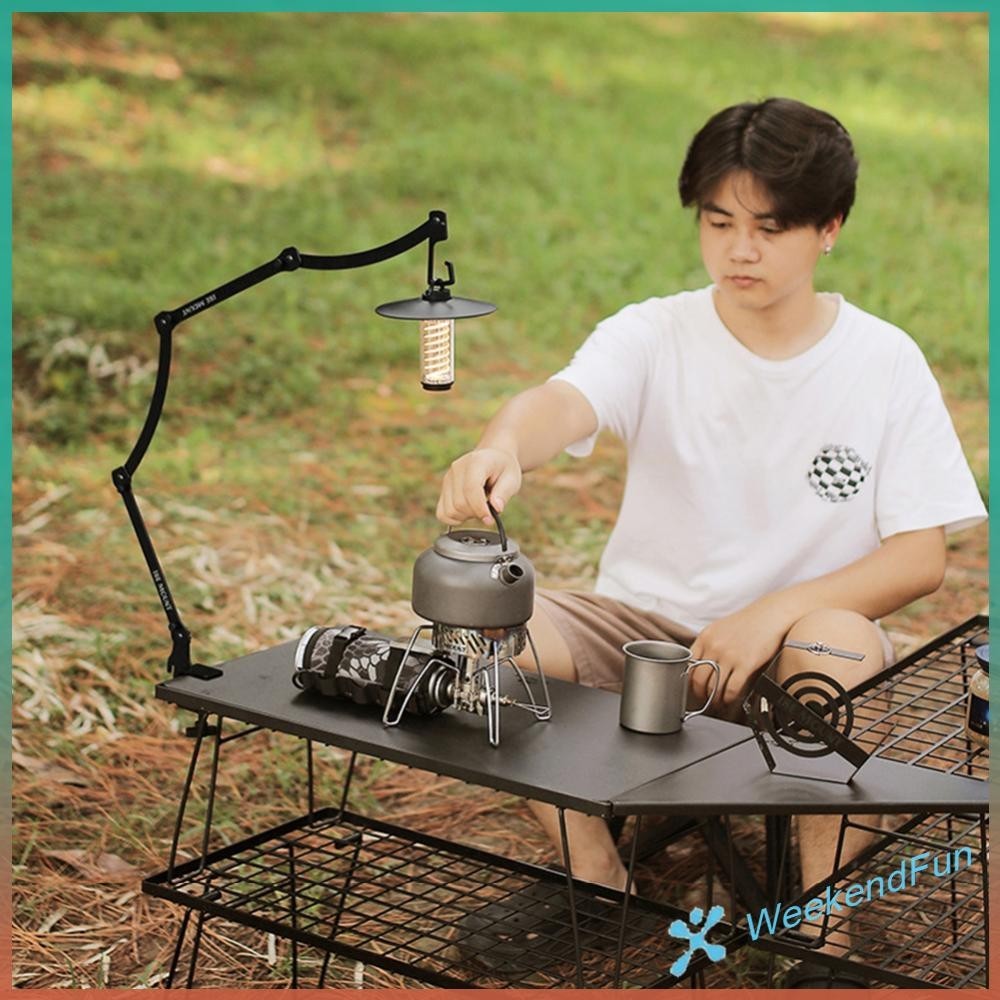 WE★ Folding Lamp Stand Lantern Stand for Picnic Hiking Fishing ...