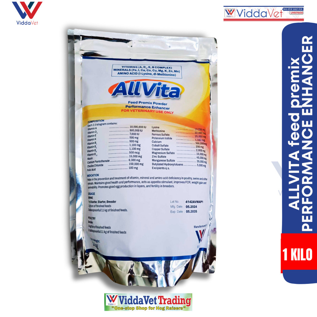 ALLVita 1kg feed premix performance enhancer for animals pigs livestock ...