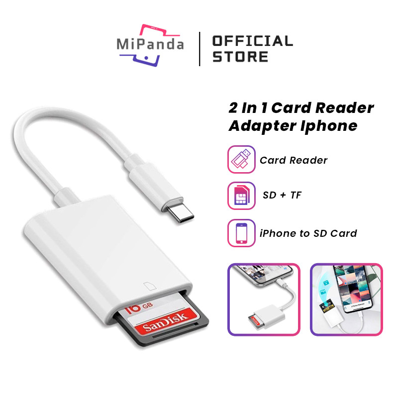 Mipanda 2 in 1 SD+TF Card Reader iPhone to SD Card/TF Memory Card Read ...