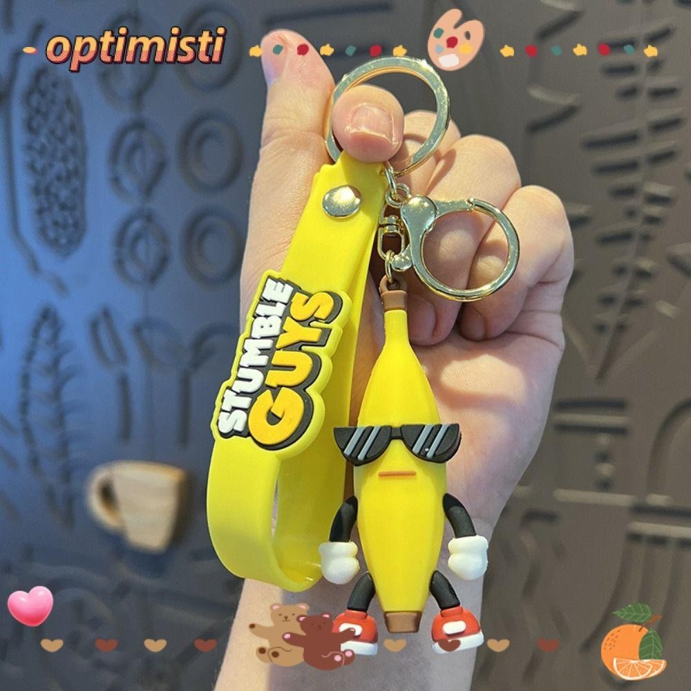 OPTIMISTI Keychain, Game Stumble Guys Peripherals Cartoon Doll Pendant ...