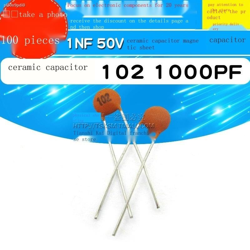 Porcelain Capacitor 102 1000PF 1NF 50V Porcelain Capacitor Magnetic ...