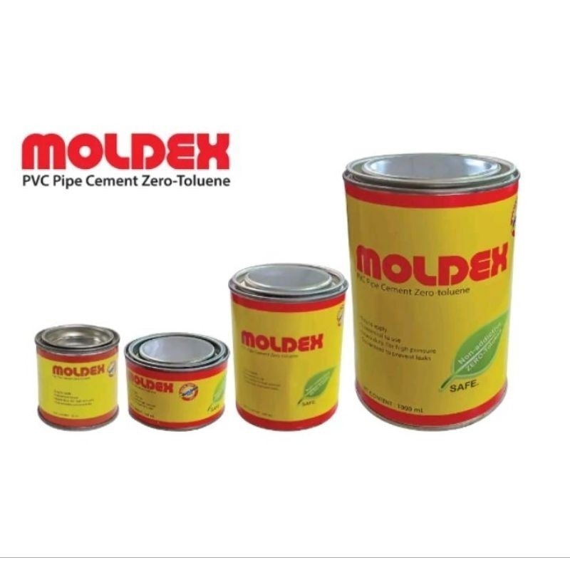 MOLDEX PVC PIPE CEMENT NO-TOLUENE 50ML, 100ML, 400ML, 1000ML | Shopee ...