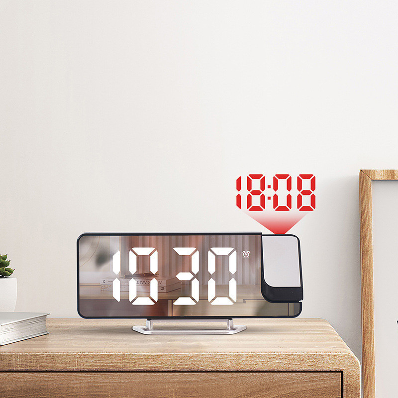 Digital Alarm Clock 180° Rotation Projection Alarm Clock Temperature ...