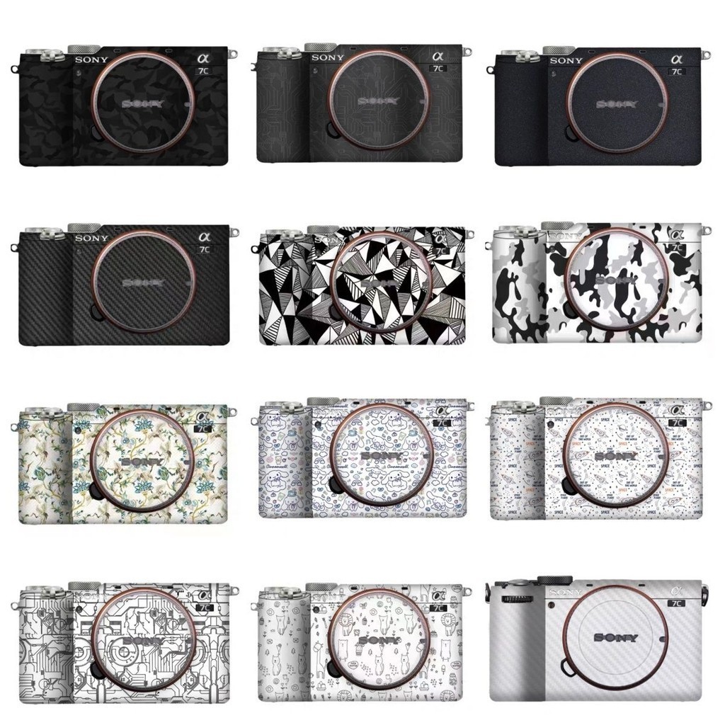 Camera Body Skin Film for Sony A7C Camera Sticker Full-Covered Lens ...