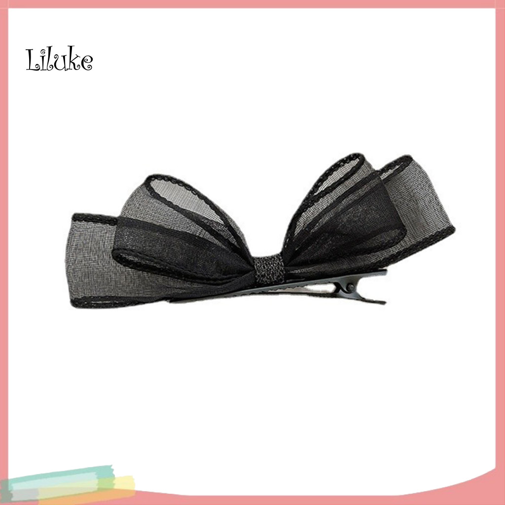 LK Mesh Hair Clips Women Hairpins 2pcs Princess Style Mesh Bow Hairpins ...