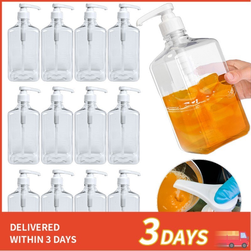 1600ml Fructose Syrup Squeeze Bottle with Scale / Large Capacity ...