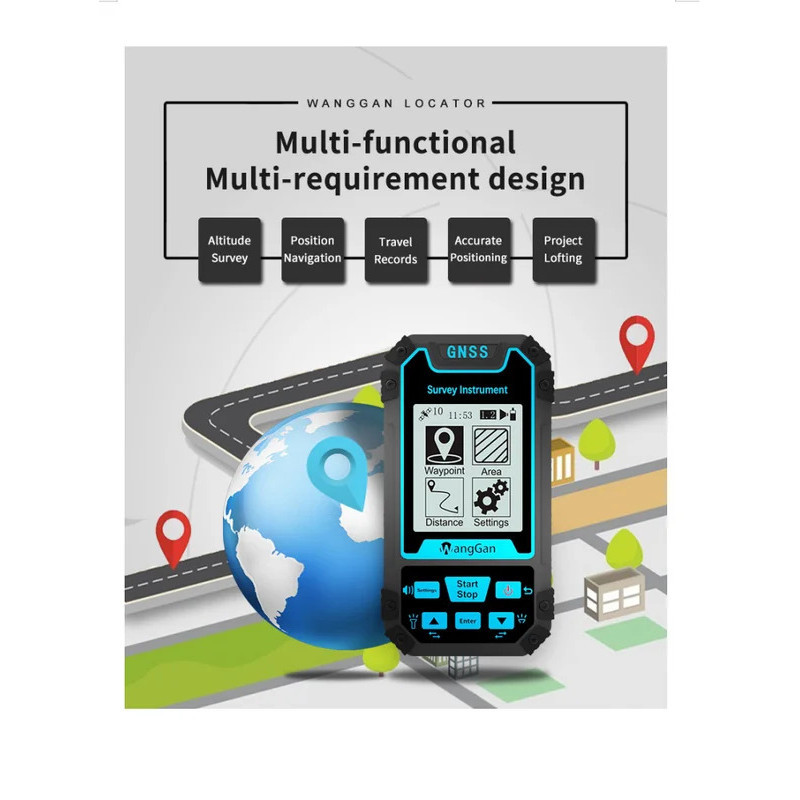 WangGan GPS Land Meter Survey Equipment High Accuracy 2.4 inch Handheld ...