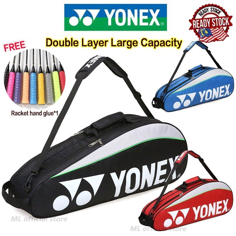 YONEX Badminton Bag Waterproof Double Compartment Strap Sebelah Bahu ...
