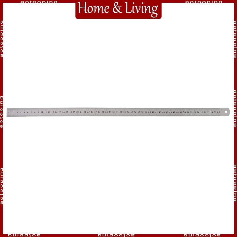 AOTO 24 Metal Straight Ruler Stainless Steel Ruler Inch for Cm ...