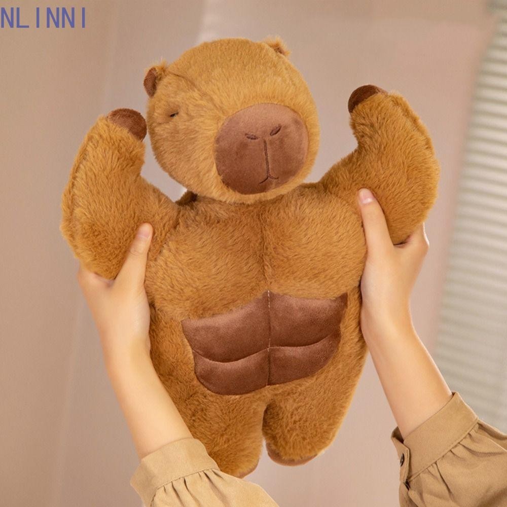 NLINNI Capybara Muscle Man Plushies Toy, PP Cotton Plush Capybara Plush ...