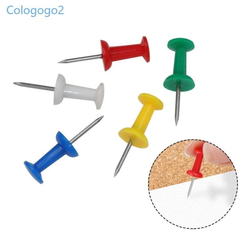 COLO 100Pcs Map Tacks Pins Multi-Colored Pins Map Thumb Tacks Map Tacks ...