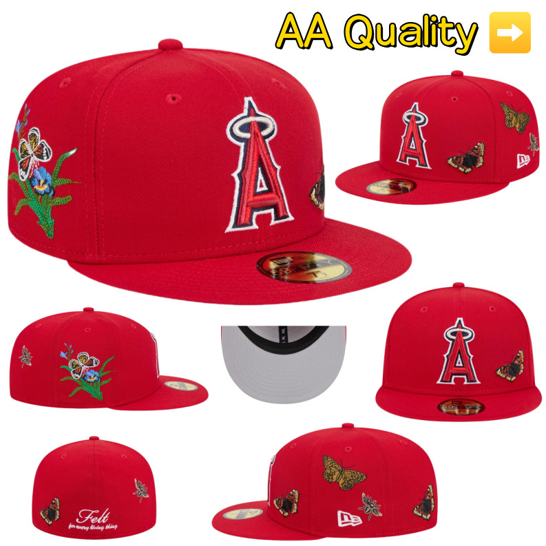FELT X MLB Los Angeles Angels Red 59FIF.TY. Fitt.ed Hat New Era ...