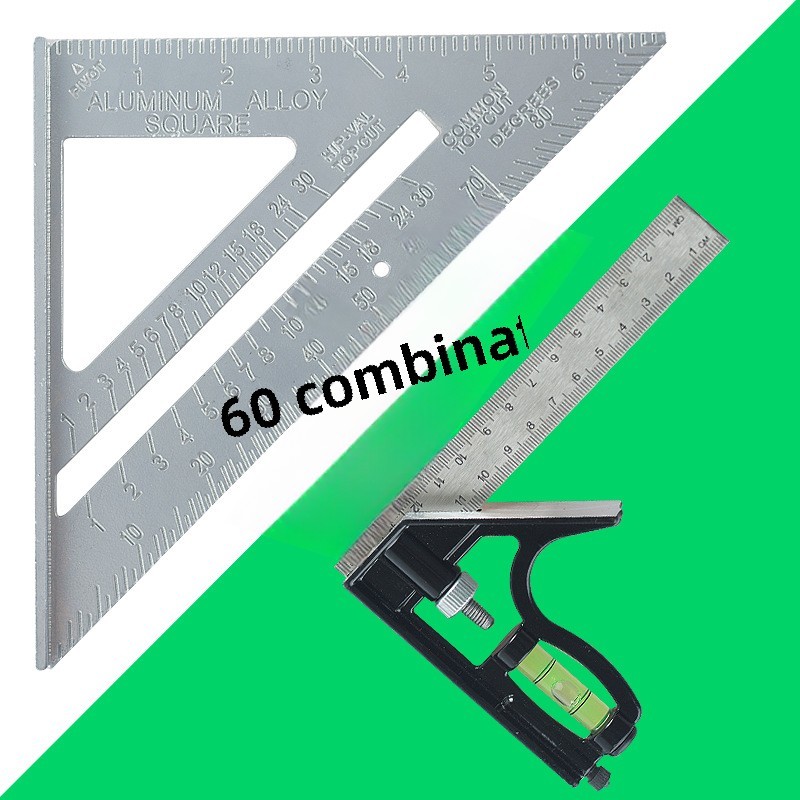 Adjustable Measuring Carpenter Combination Ruler Horizontal Movable ...