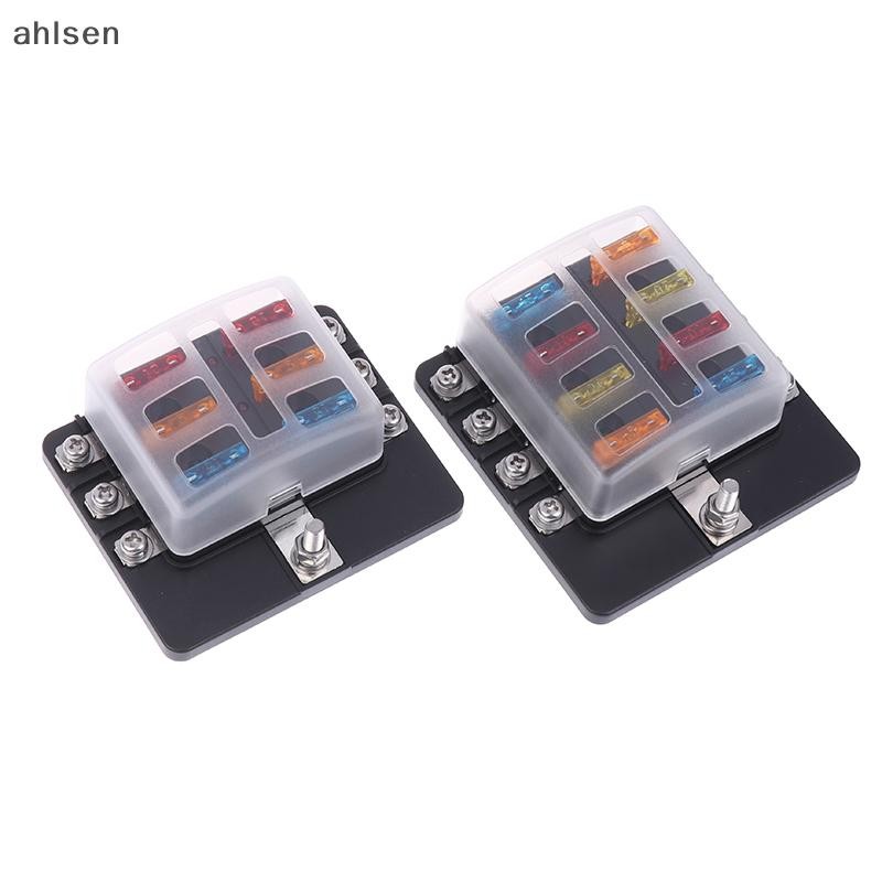 ahlsen Universal Car 6 Way 8 Way Blade Fuse Terminal Block Auto Track ...