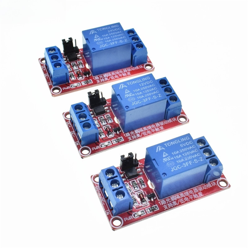 1 Channel 5V/12V/24V Relay Module with Optocoupler High/Low Level Trigger Solid State Relay ...