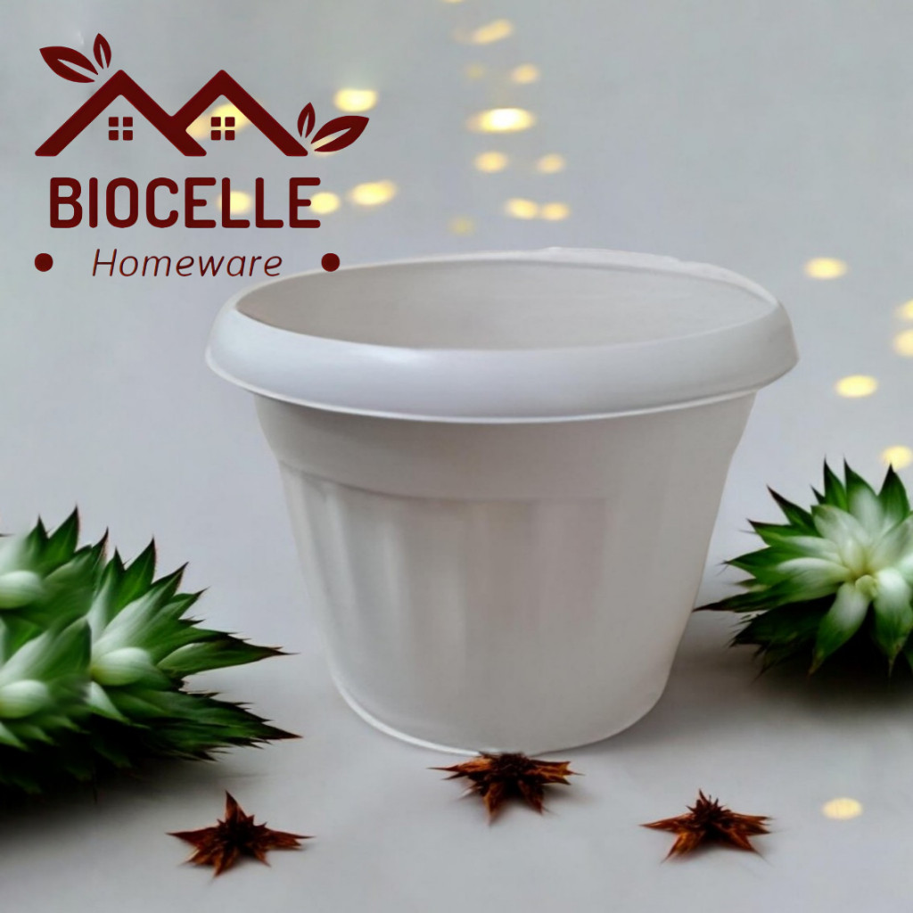 Biocelle Plastic Flower Pot Small Size - 6 Color - Black Pots For ...
