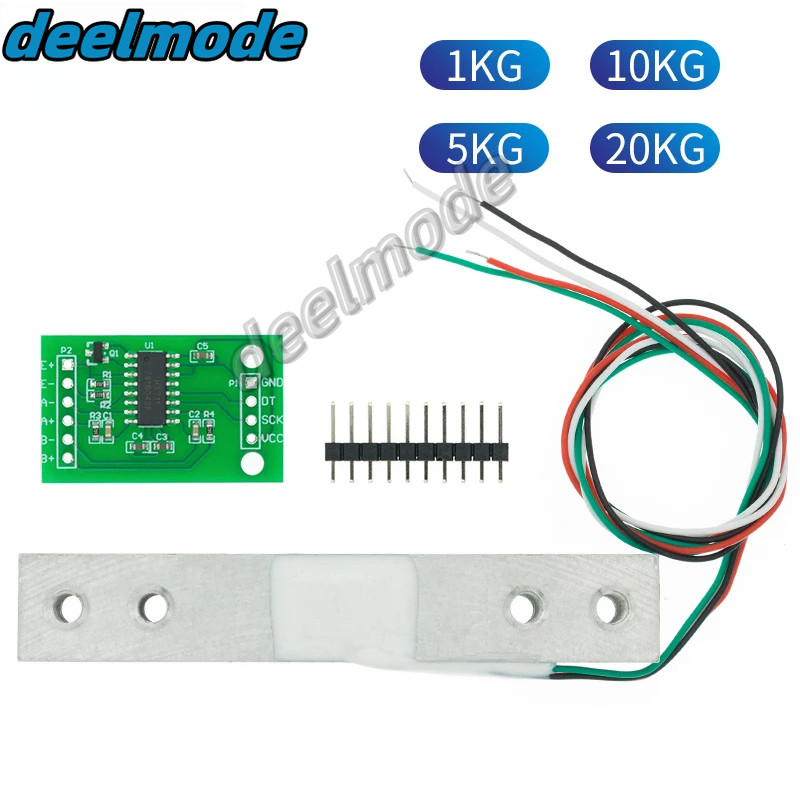 Load Cell 1KG 5KG 10KG 20KG HX711 AD Module Weight Sensor Electronic ...