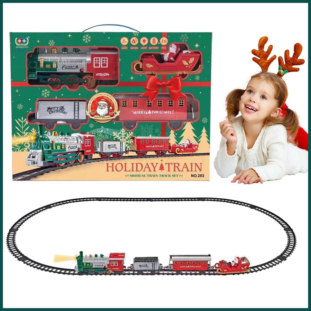 Train Track Set for Kids Toy Train Set for Under Christmas Tree with ...
