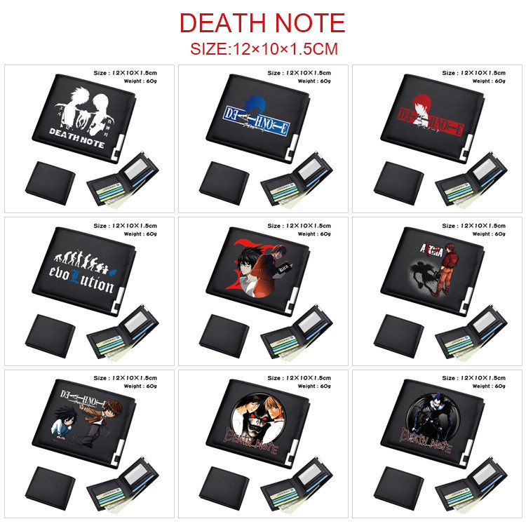 2025 Death Note Anime PU Bifold Wallet for Kids Shinigami and Notebook ...