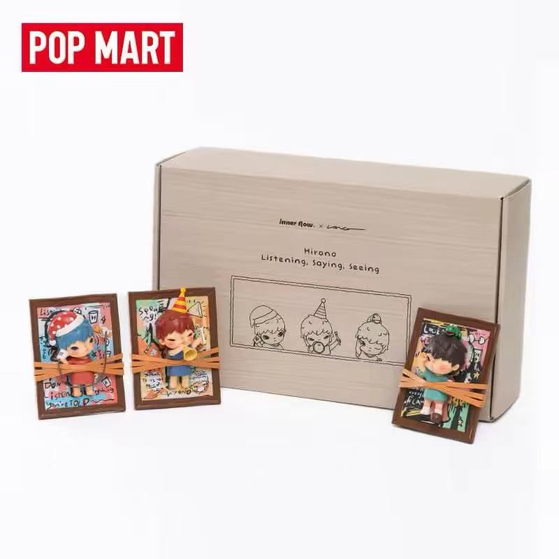 POPMART Official hirono Listen Say Look at the Figurine Set Gift ...