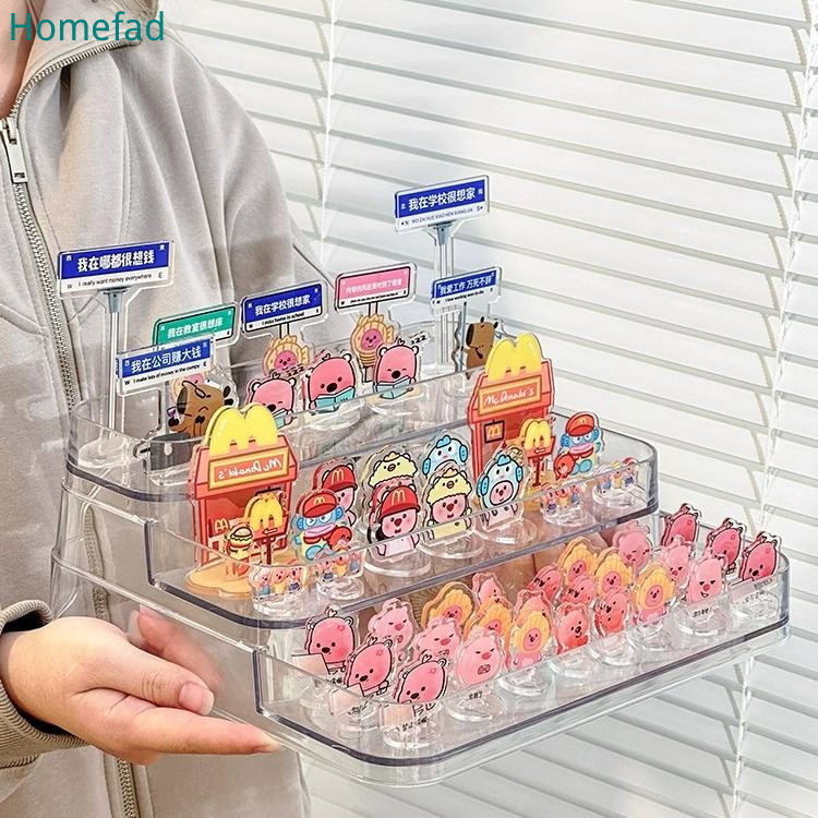 Mini 100-person figure standing display step rack storage millet ...