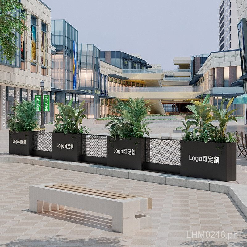 Partition Flower Stand Commercial Street Iron Art Outdoor Flower Fence ...