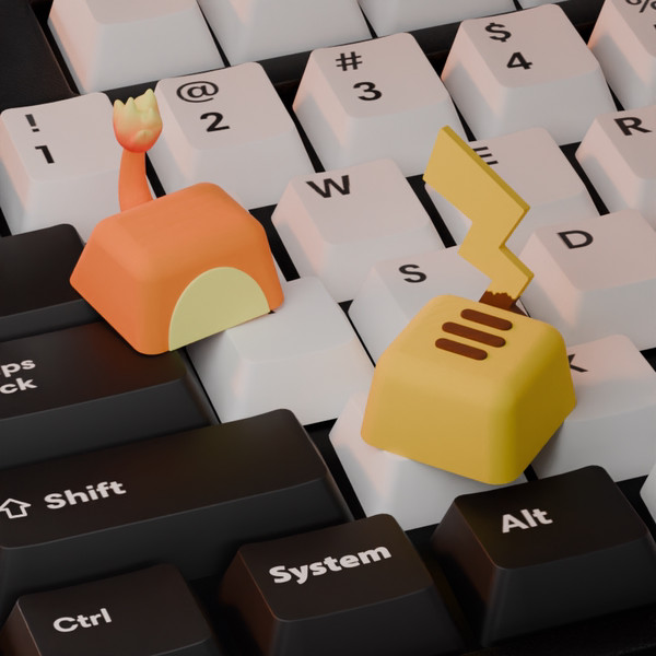 keycaps custom keycaps Pikachu Pokémon Pokémon Esc Keycap Game Two ...