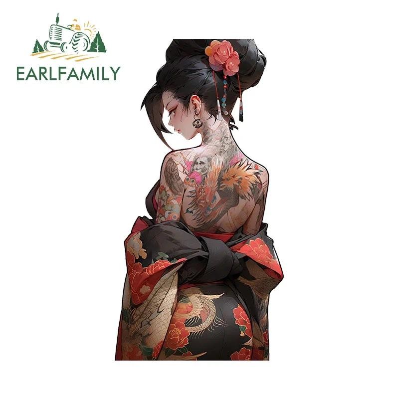 EARLFAMILY for Japanese Girl Oni Sexy Kimono Car Stickers Waterproof ...