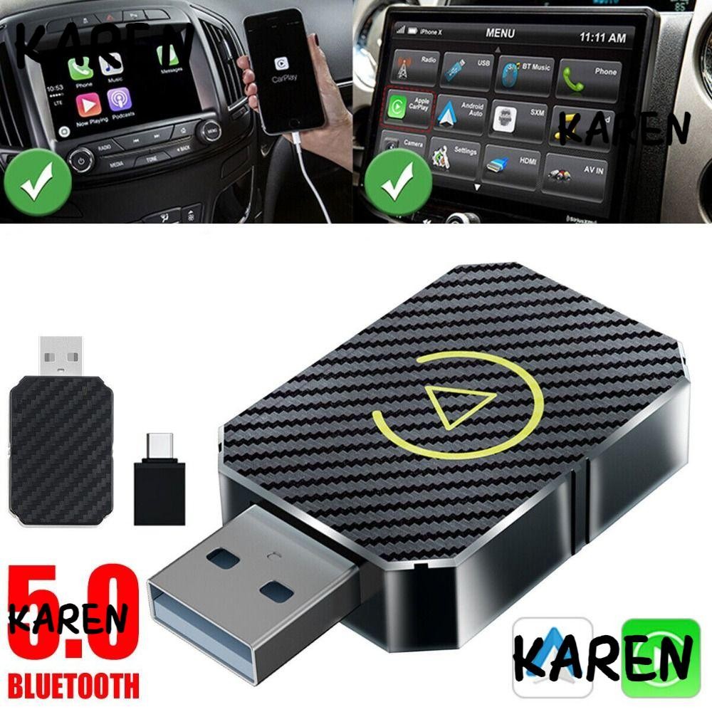 KAREN Wireless CarPlay Adapter, Plastic Mini Auto Smart Box Adapter ...