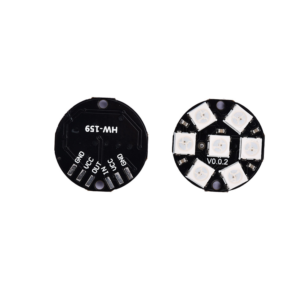 7-bit WS2812 5050 Full Color RGB LED Module Blackboard (Round) | Shopee ...
